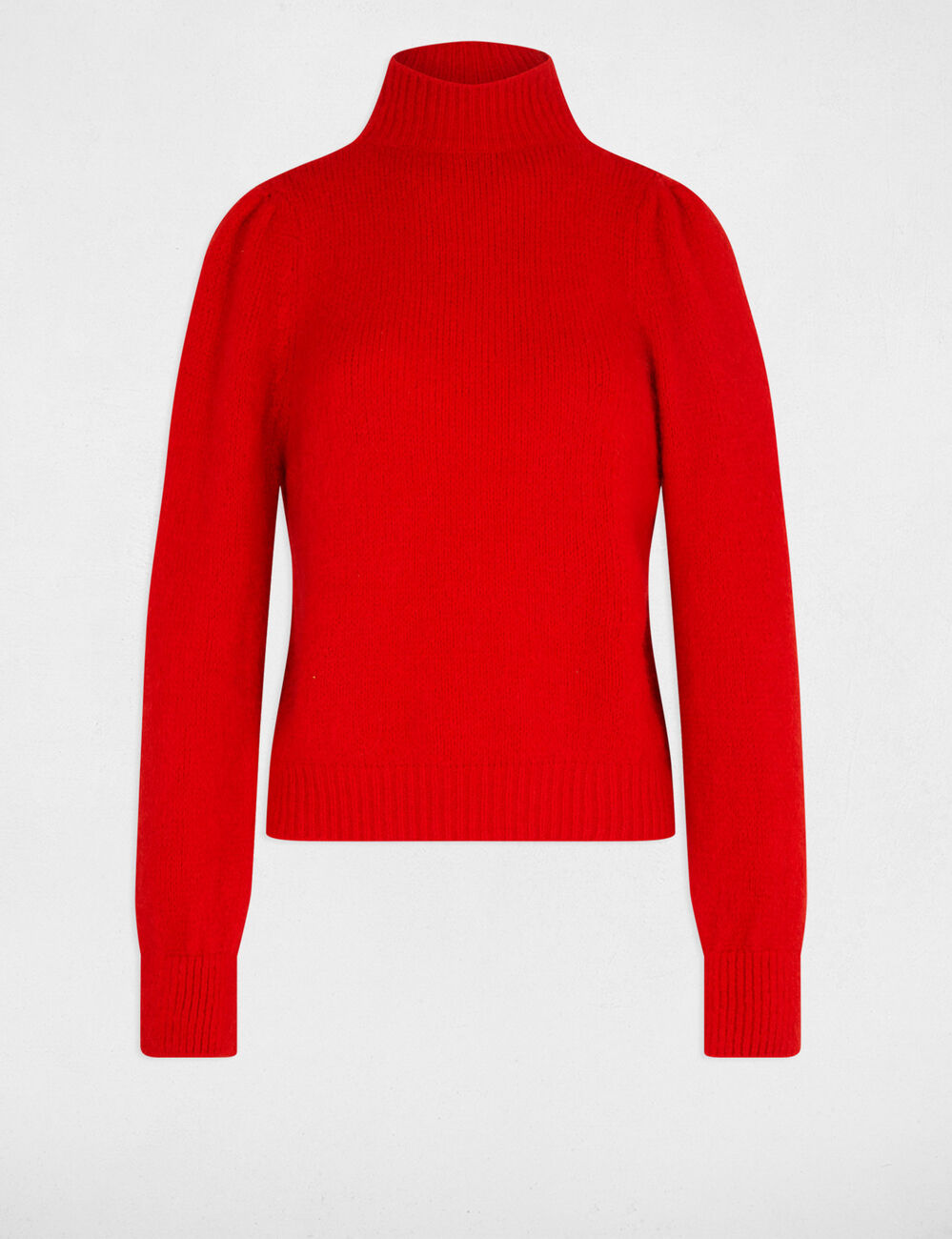 Pull col montant rouge femme | Morgan