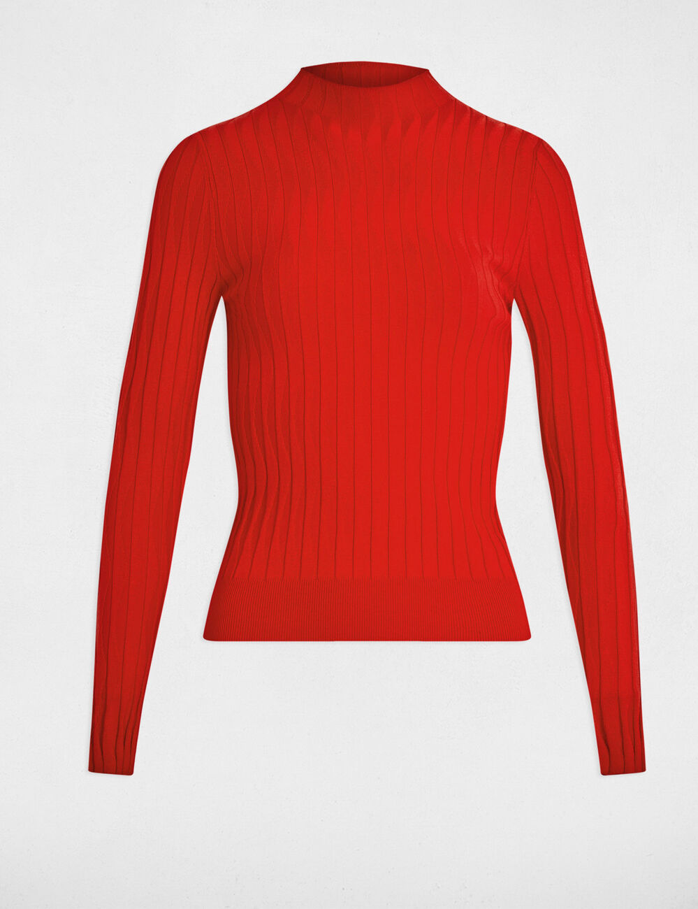 Pull col montant rouge femme | Morgan