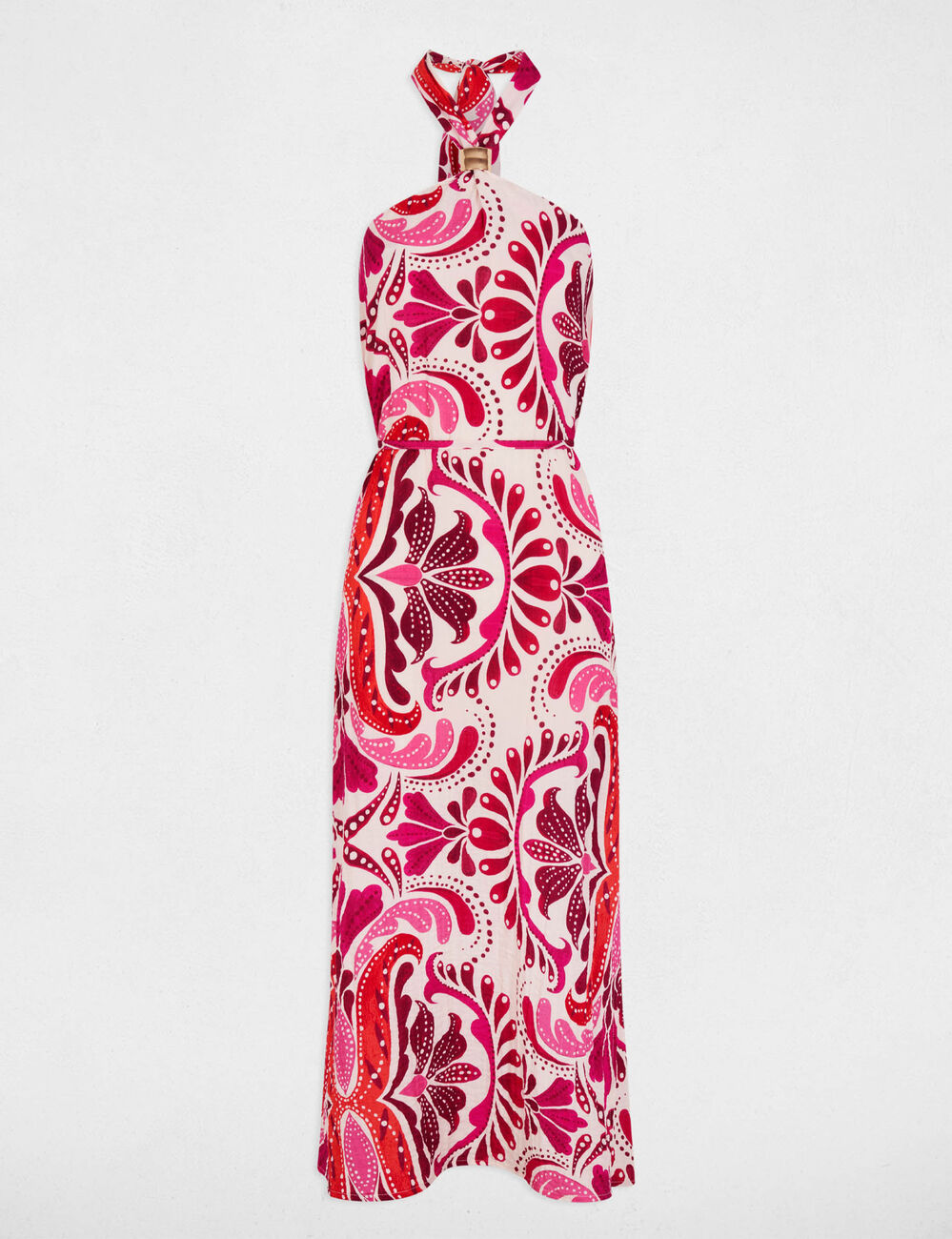 Robe ajustée col montant multicolore femme | Morgan