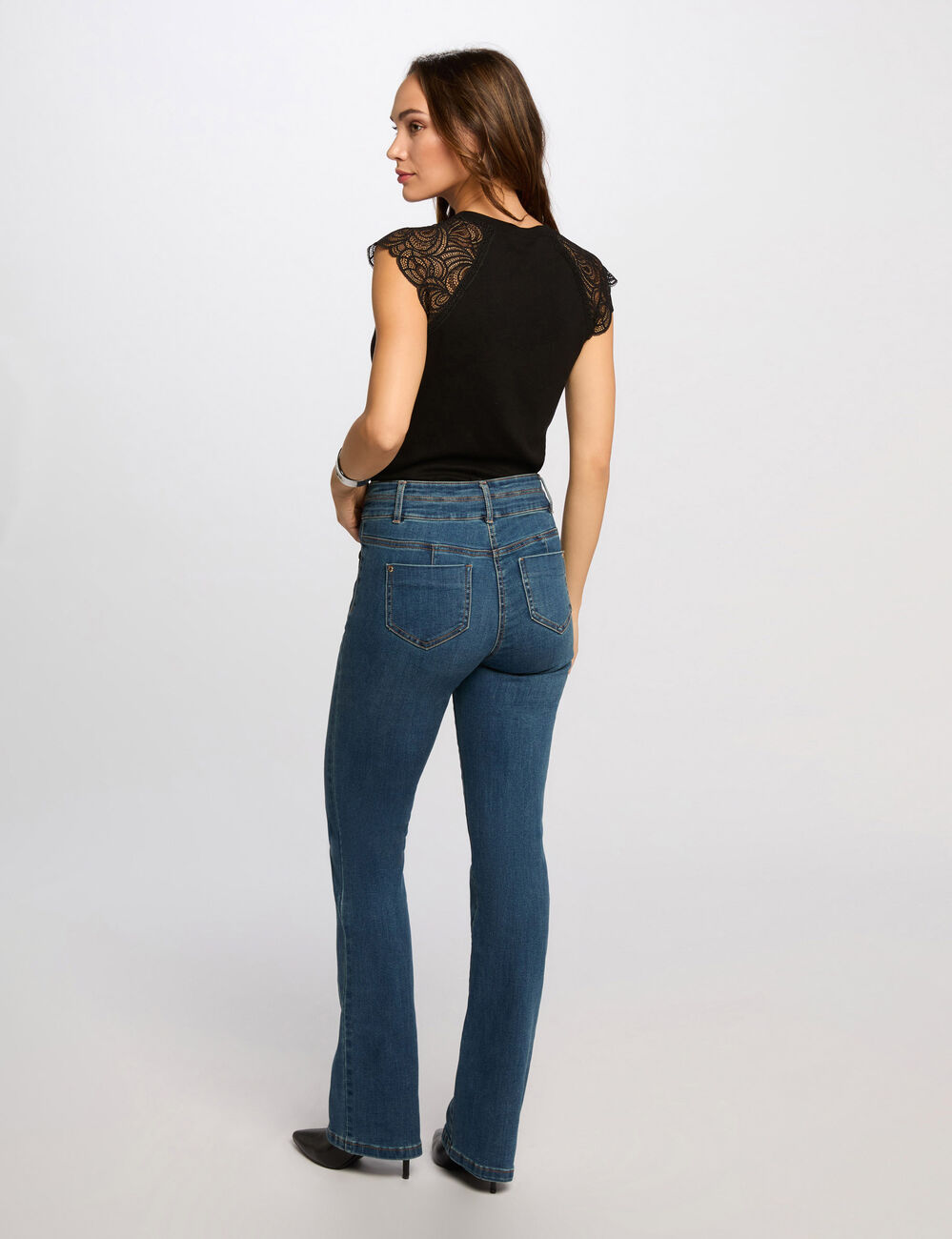 T-shirt manches courtes noir femme | Morgan