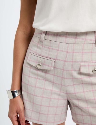 Shorts femme : ajustés, taille haute, en simili cuir, tweed et jean ...
