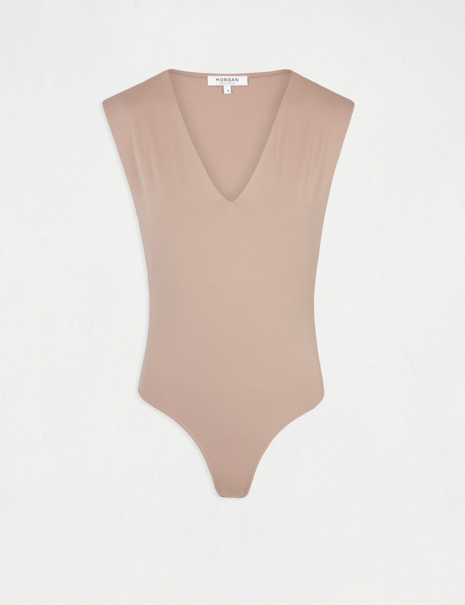 Body sans manches à épaulettes beige femme | Morgan