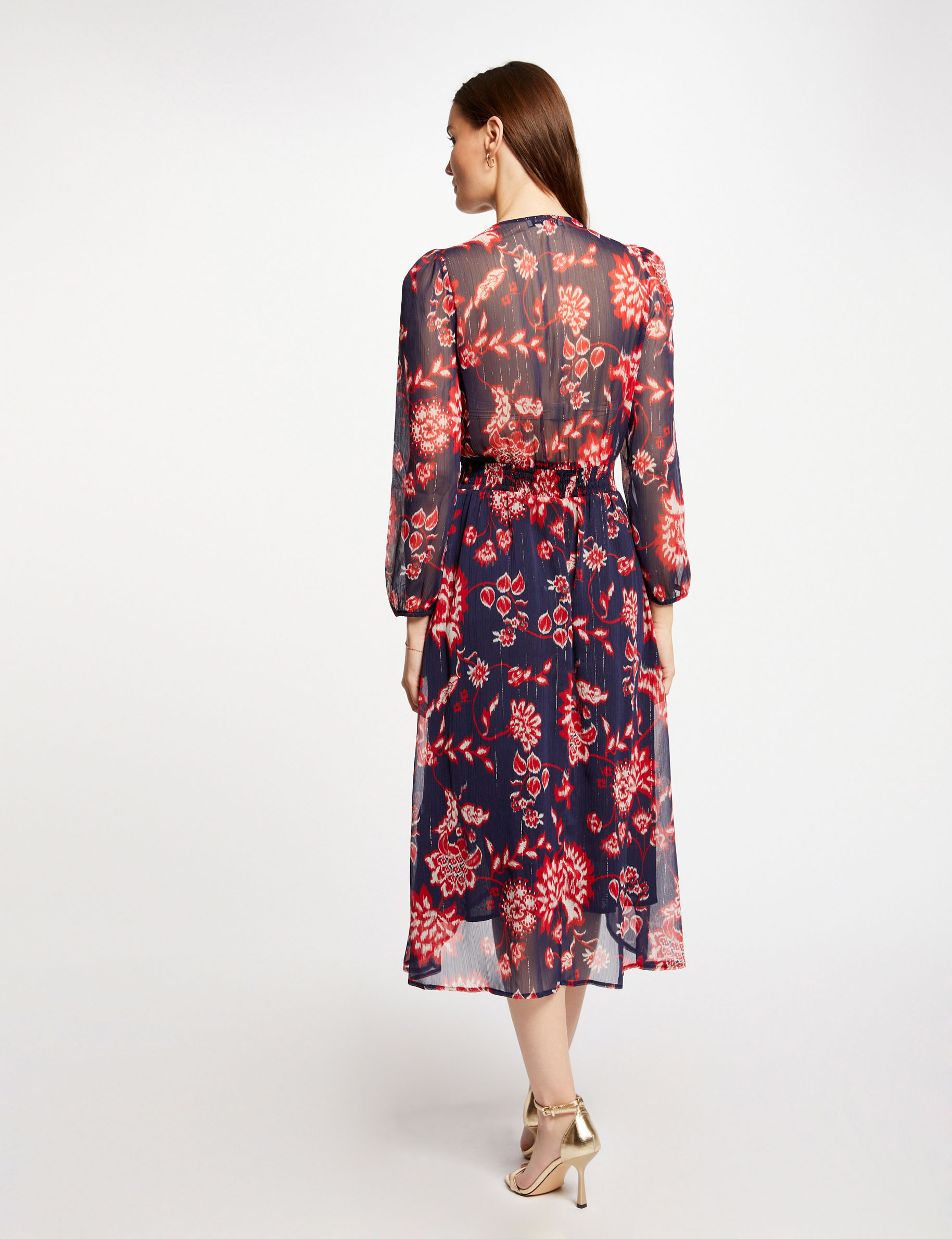 Robe midi imprimé floral multico femme | Morgan
