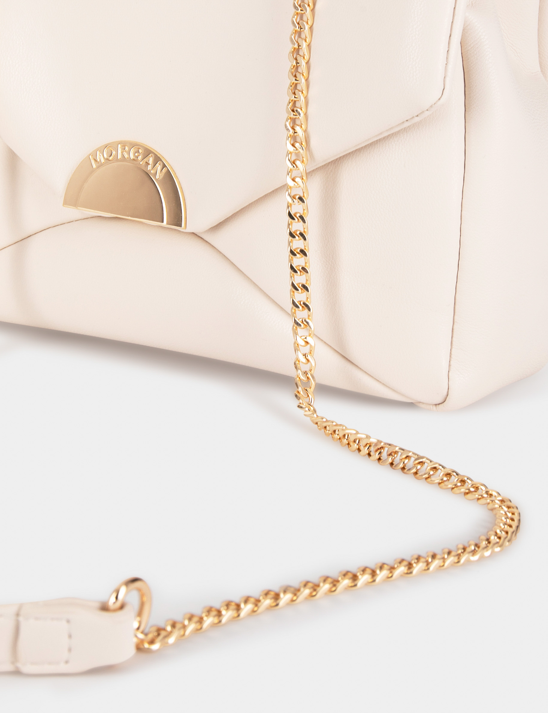 Sac effet enveloppe beige femme | Morgan