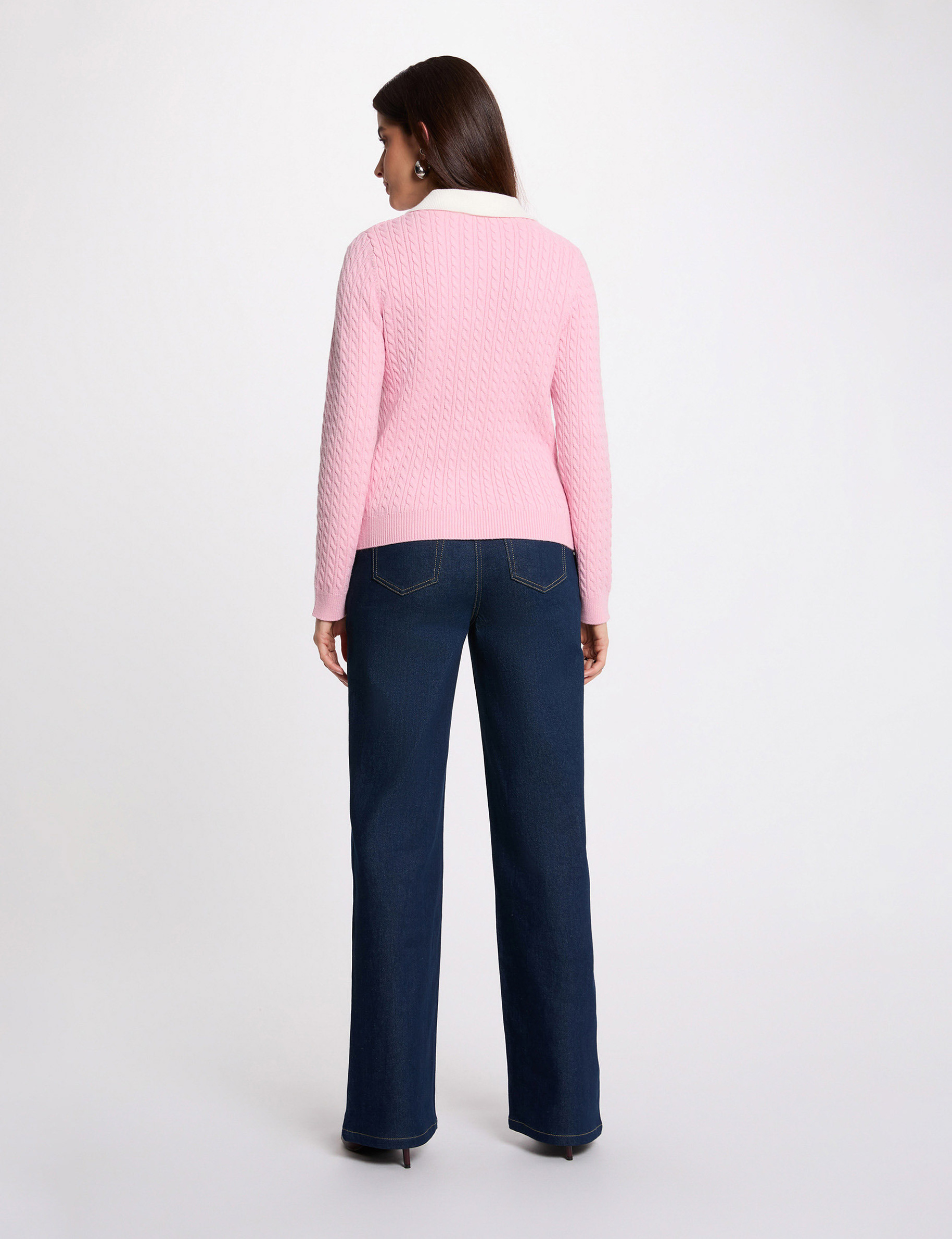 Gilet ajusté col à revers rose clair femme | Morgan