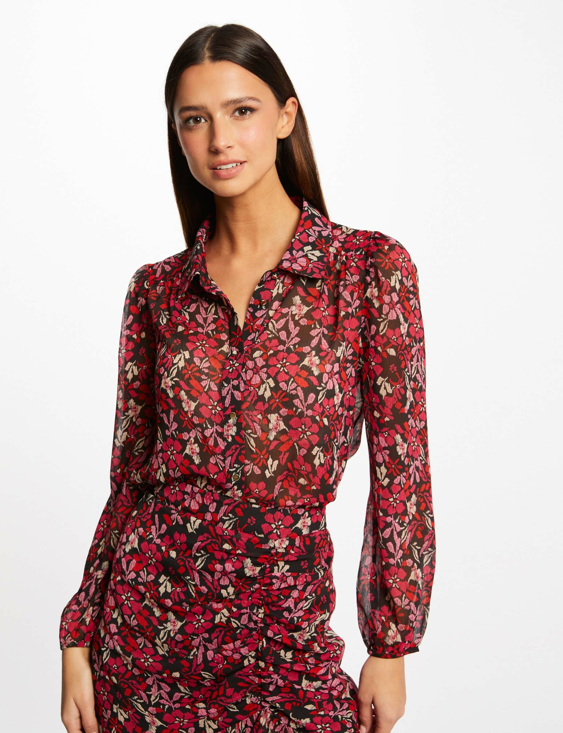 Chemise manches longues imprimé floral multico femme | Morgan