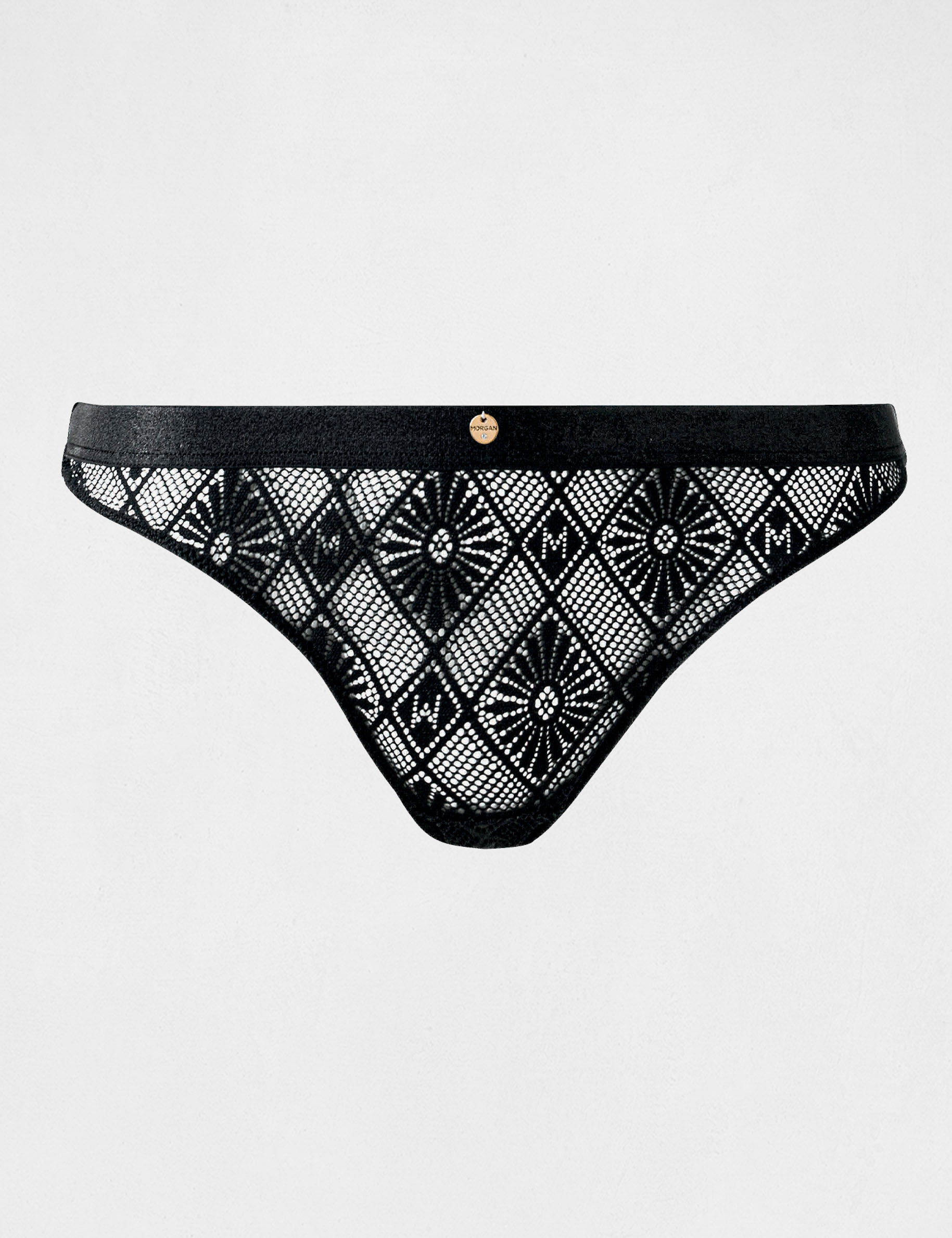 Slip en dentelle noir femme | Morgan