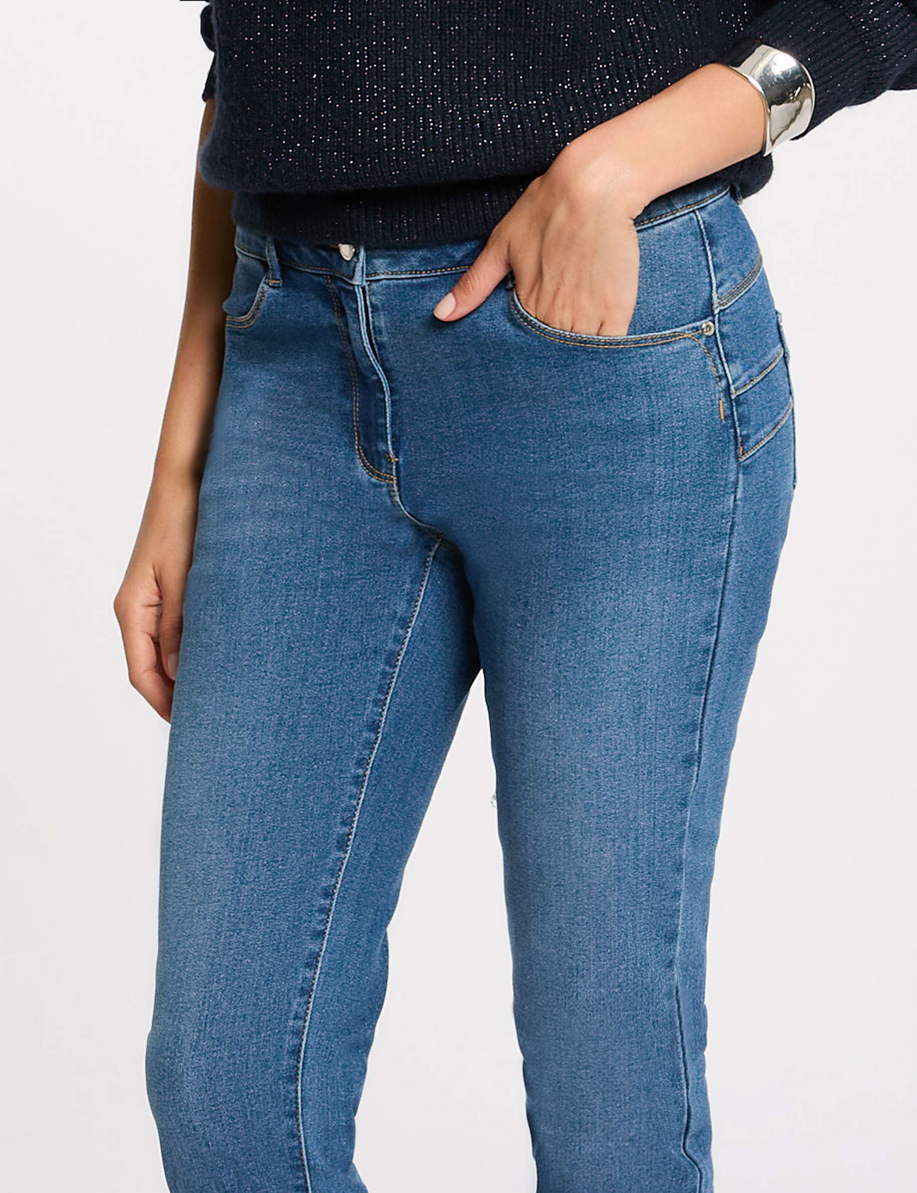 Jeans slim taille standard denim stone femme | Morgan