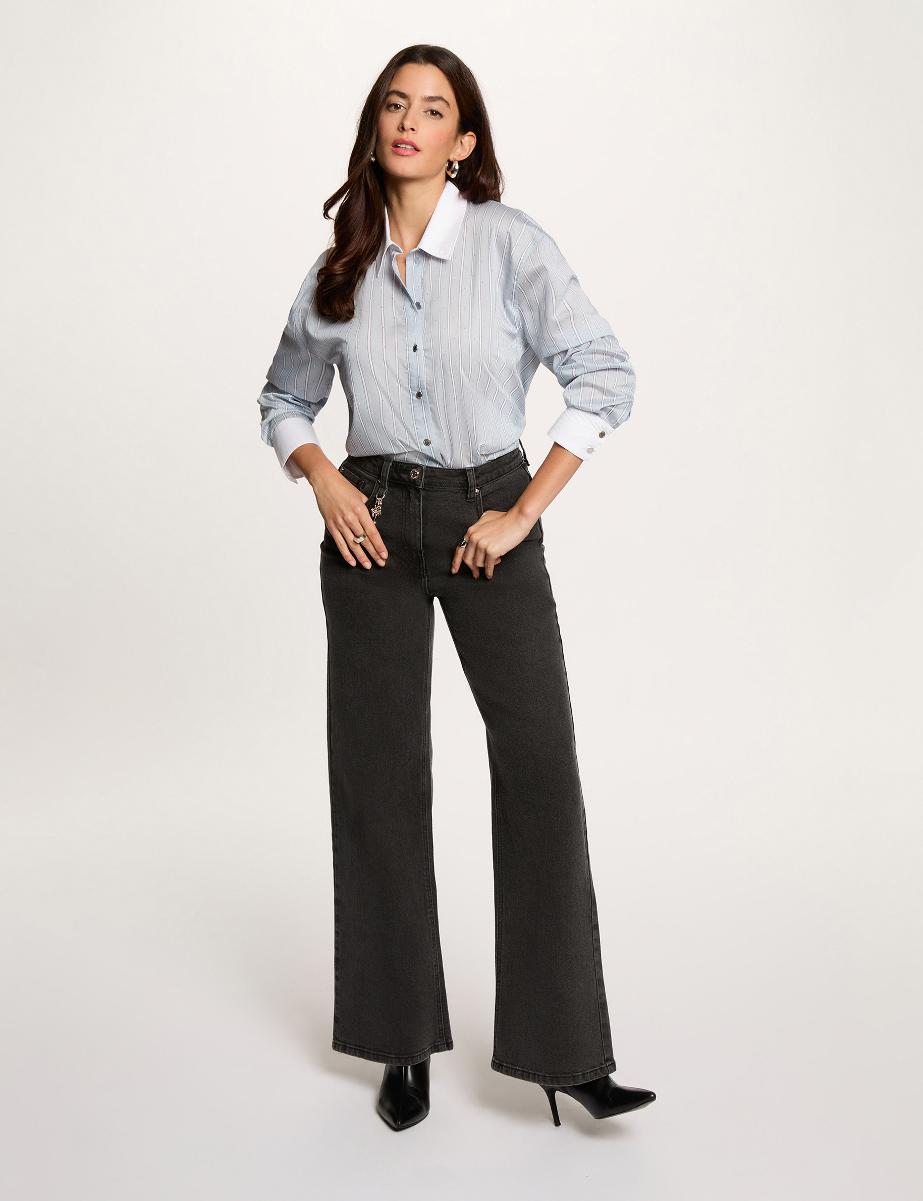 Chemise oversize rayée multicolore femme | Morgan
