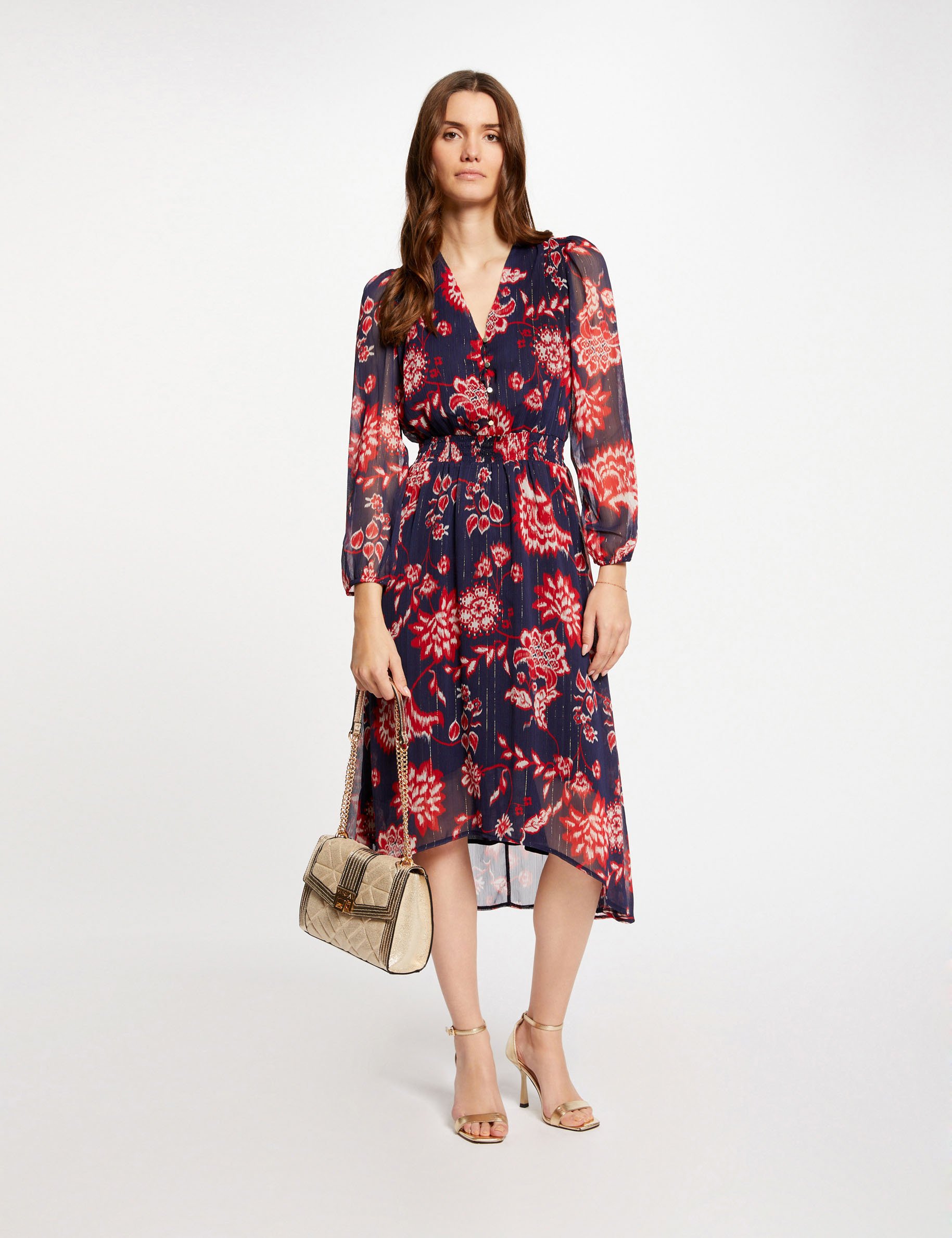 Robe midi imprimé floral multico femme | Morgan