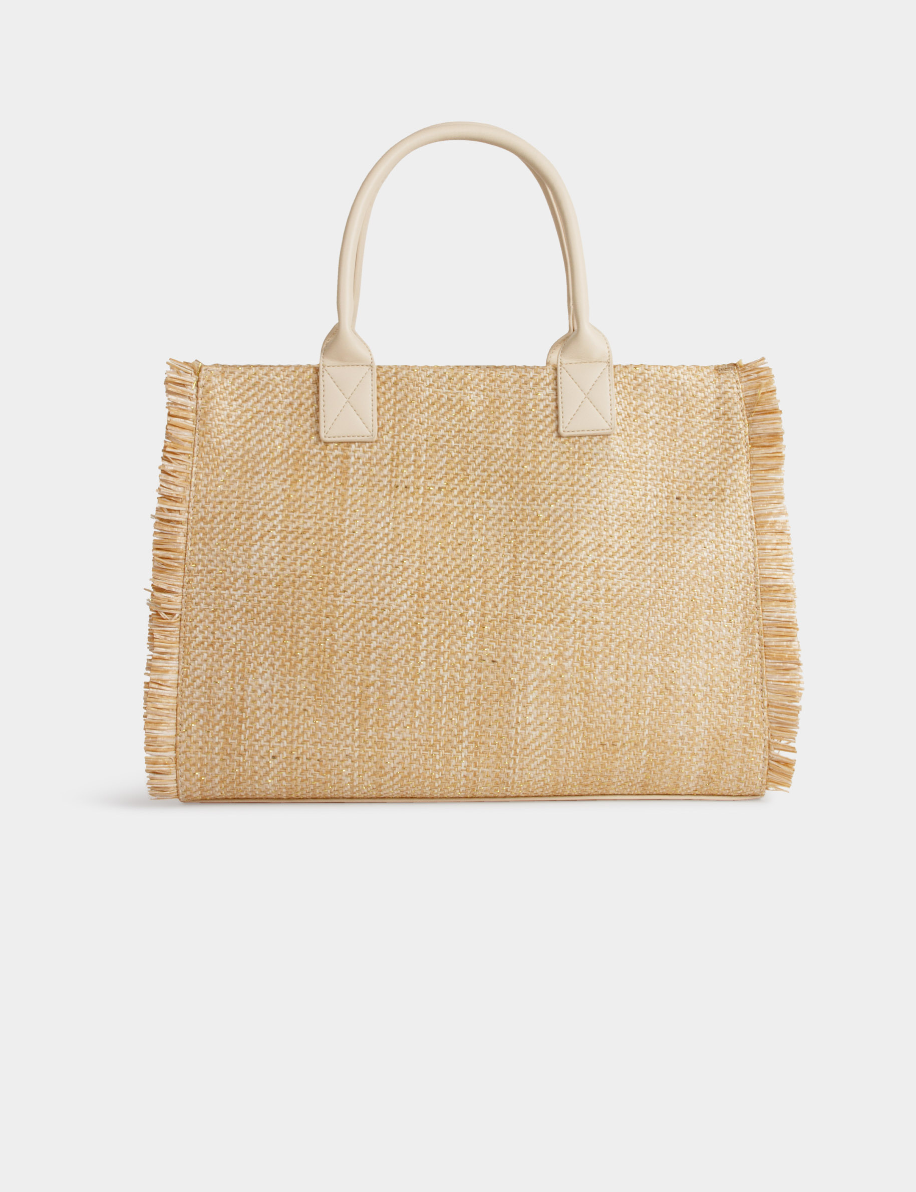 Sac cabas tressé beige femme | Morgan