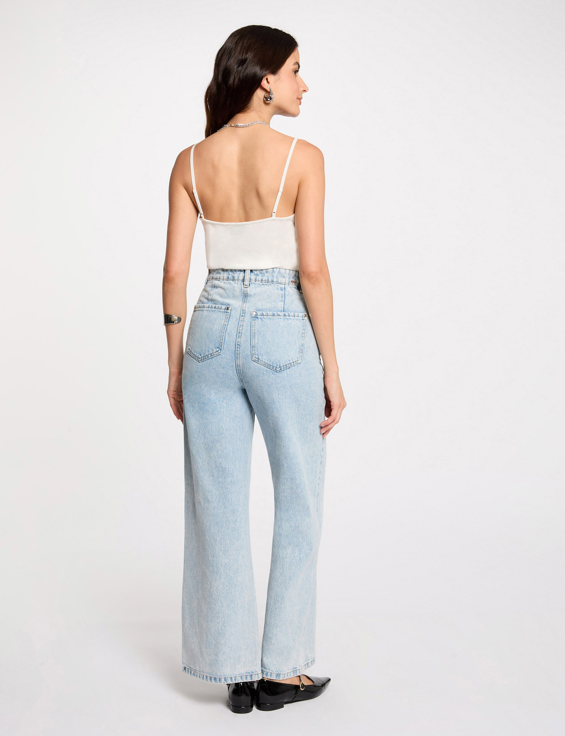 Débardeur à dentelle ivoire femme | Morgan