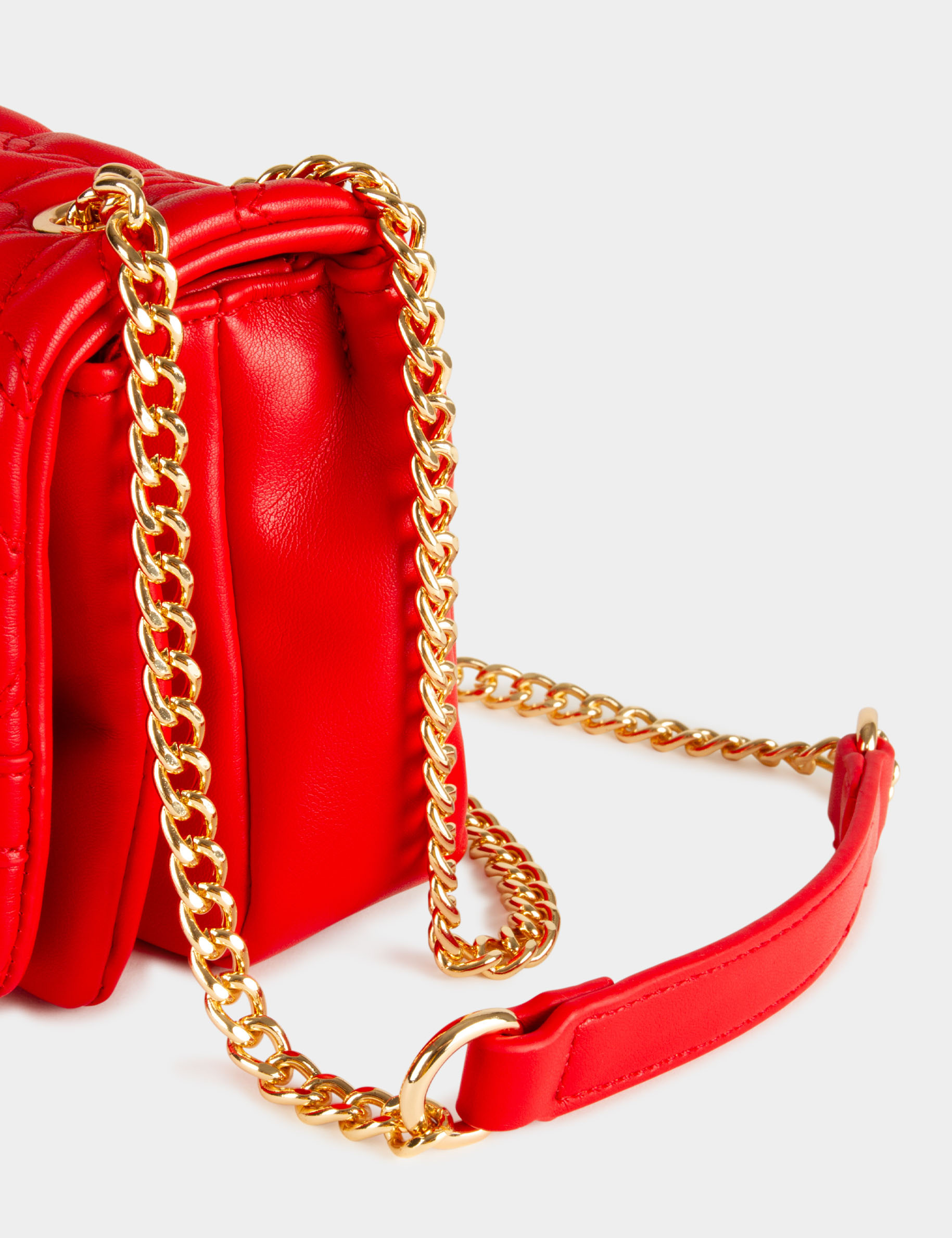 Sac matelassé avec ornement rouge femme | Morgan