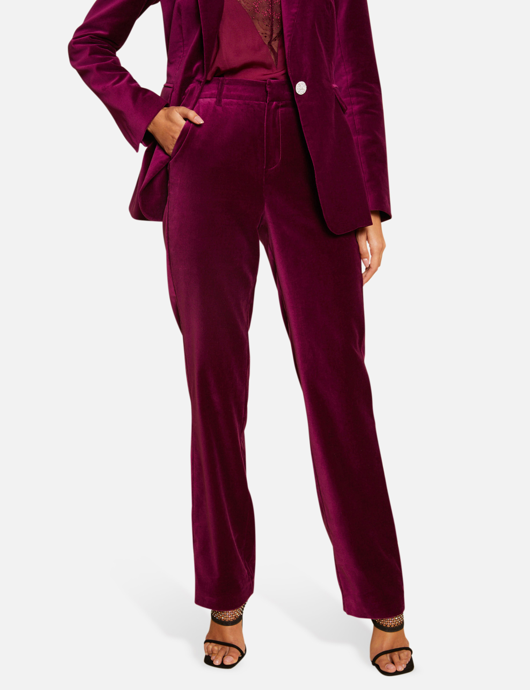 Pantalon Velours Femme Droit