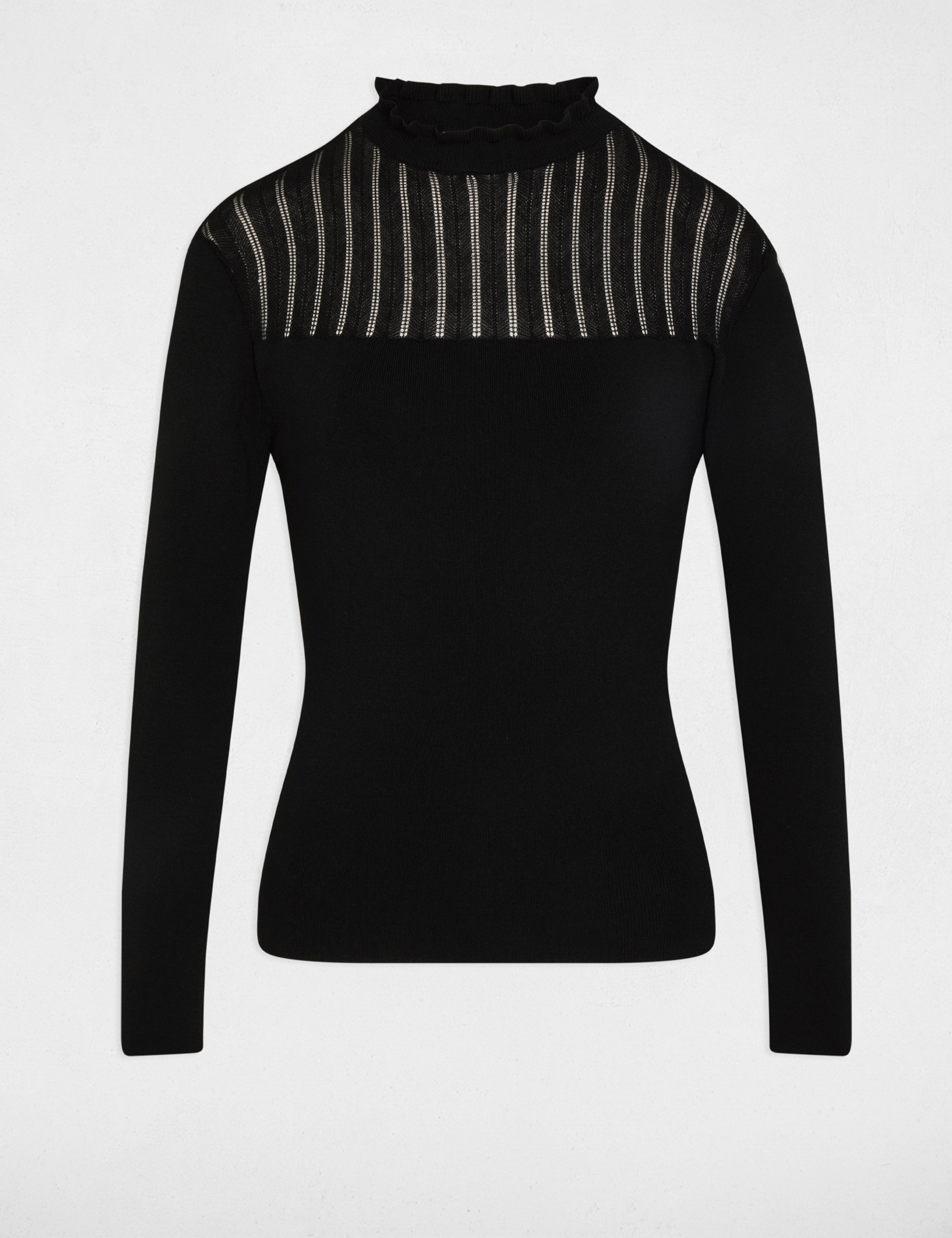 Pull col montant noir femme | Morgan