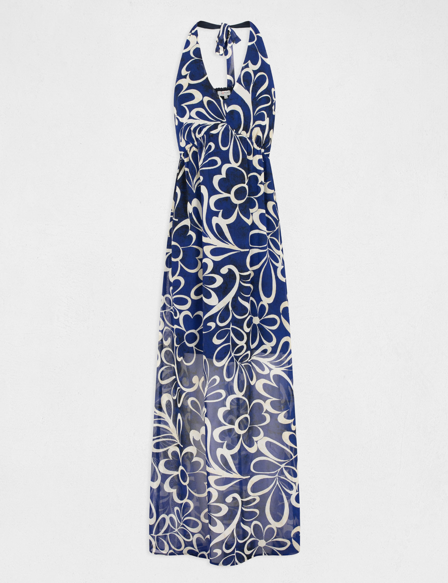 Robe longue droite imprimé floral multico femme | Morgan